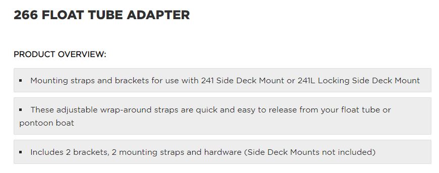 [제이앤비] 266 FLOAT TUBE ADAPTER